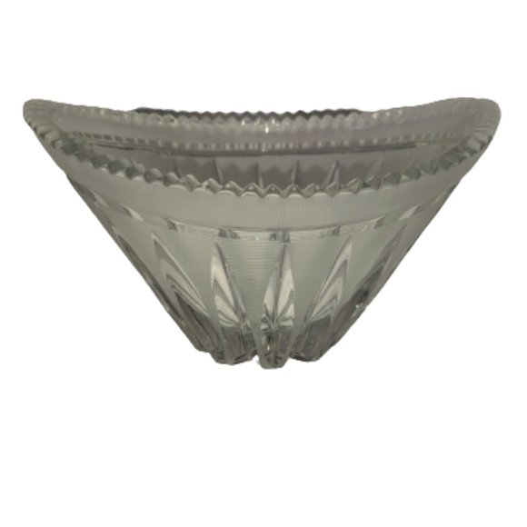 acc | Accents | Vintage Hand Cut Crystal Bowl Aac Poland Oval Crystal ...